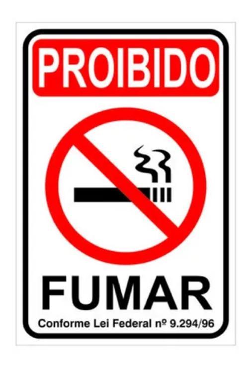 Kit 2 Placa Sinalização Proibido Fumar 20x30 - Carrefour
