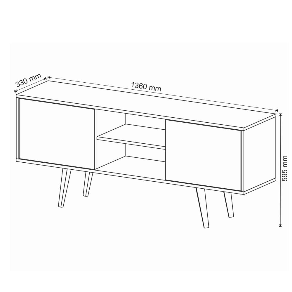 Rack Para Tv Até 42 Polegadas R1464 Tecnomobili 2 Portas Marrom Bege - Carrefour