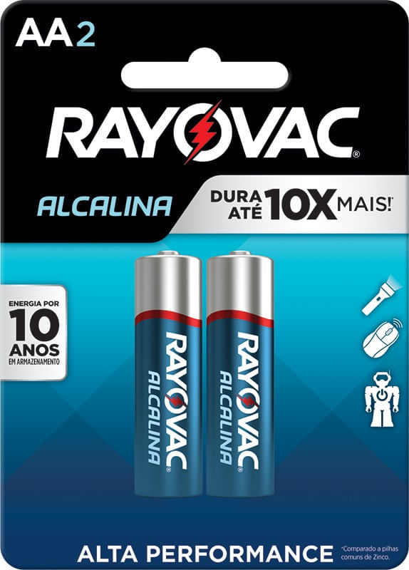 Pilha Alcalina Rayovac Aa 2 Unidades - Carrefour