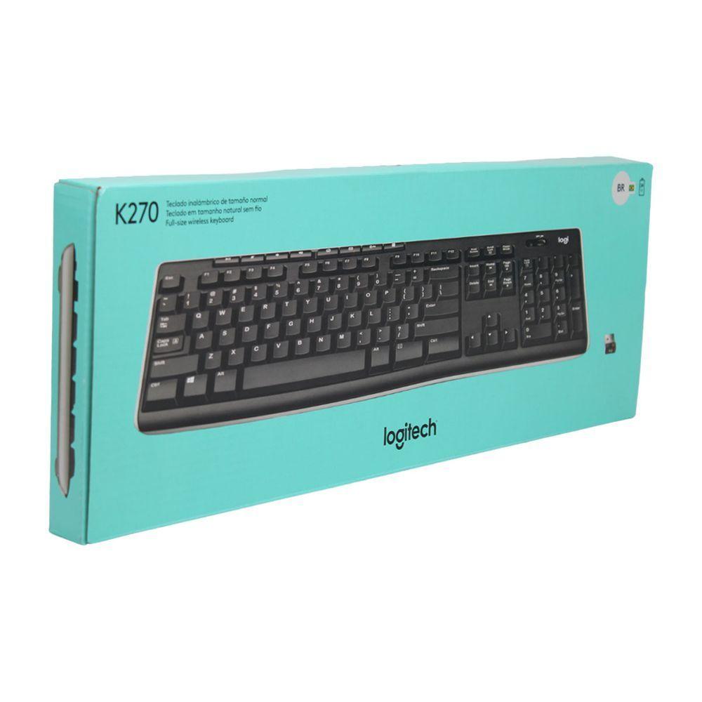 Teclado Logitech K270, Wireless, Abnt2, Tecnologia Logitech Unifying ...