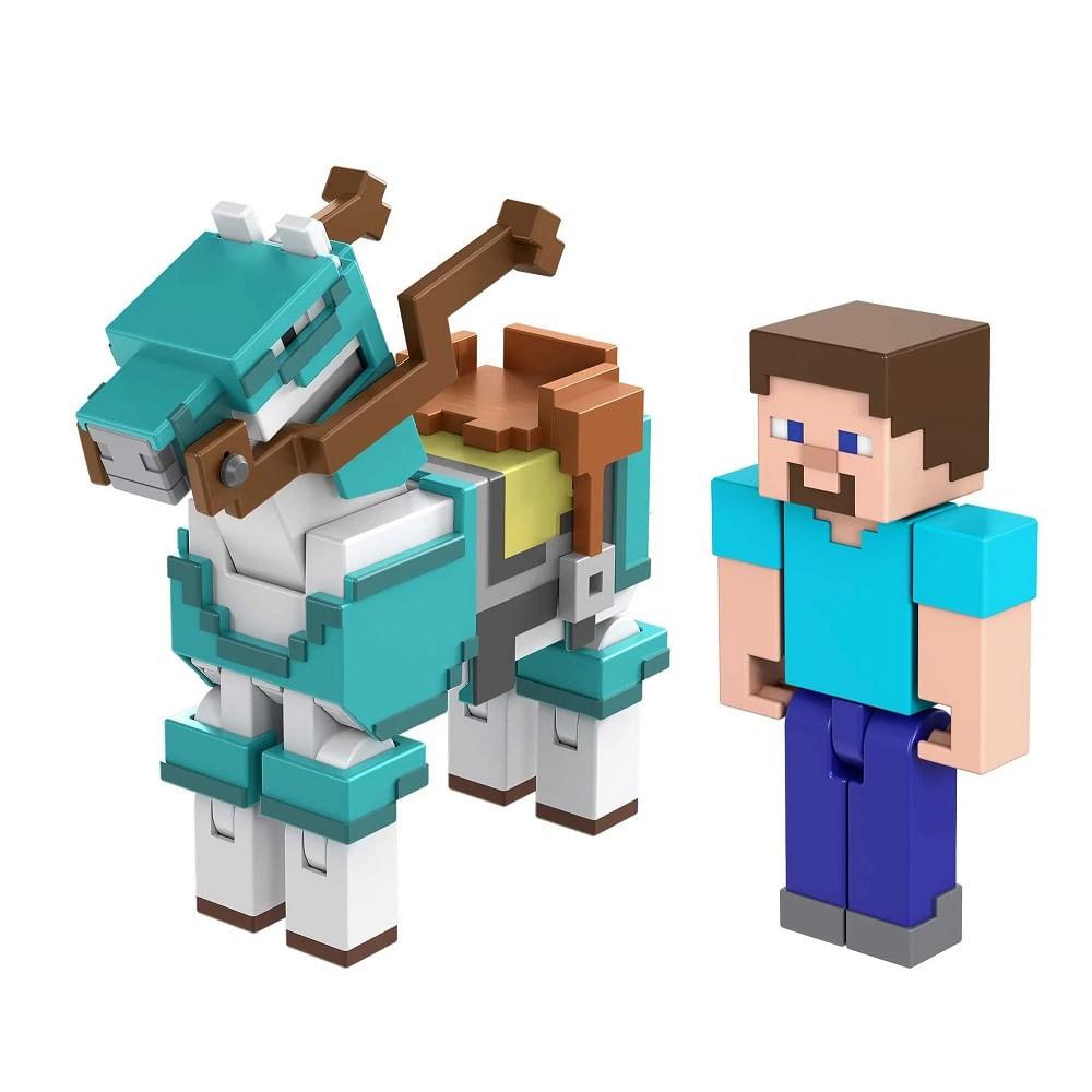 Minecraft Pacote Steve E Cavalo Blindado - Mattel - Carrefour