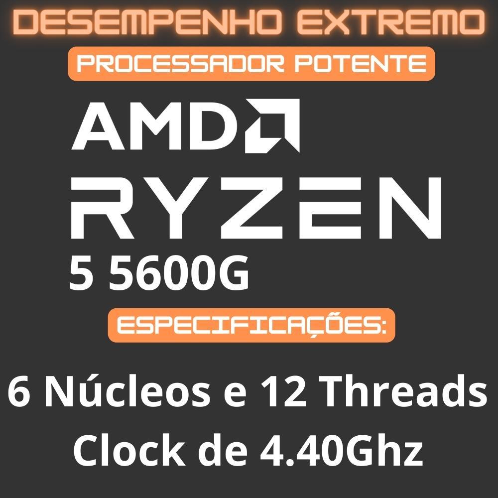 Pc Gamer Amd Ryzen 5 5600g 6 Núcleos 4.40ghz, Gráficos Radeon Vega 7, 16gb Ddr4, Ssd Nvme 256gb ...