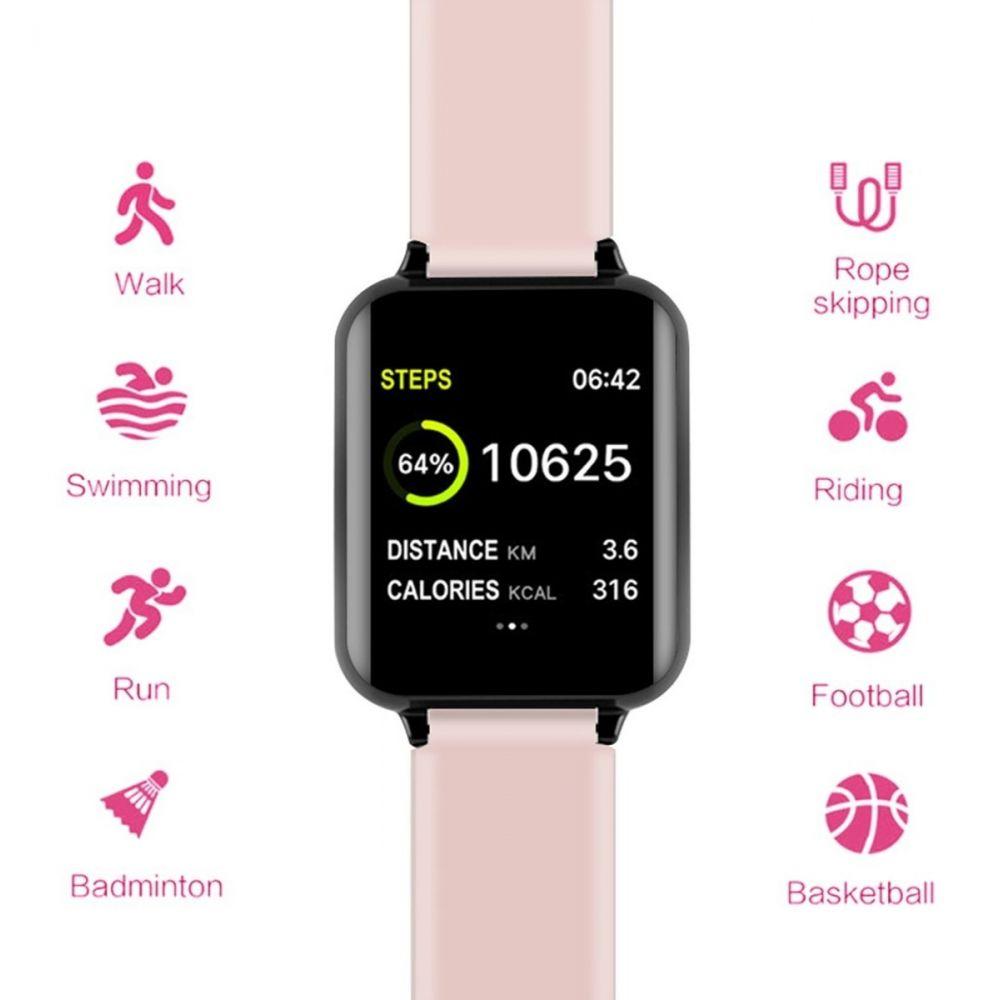 Relógio Inteligente B57 Smartwatch Monitor Cardíaco Pressão Ios Android ...