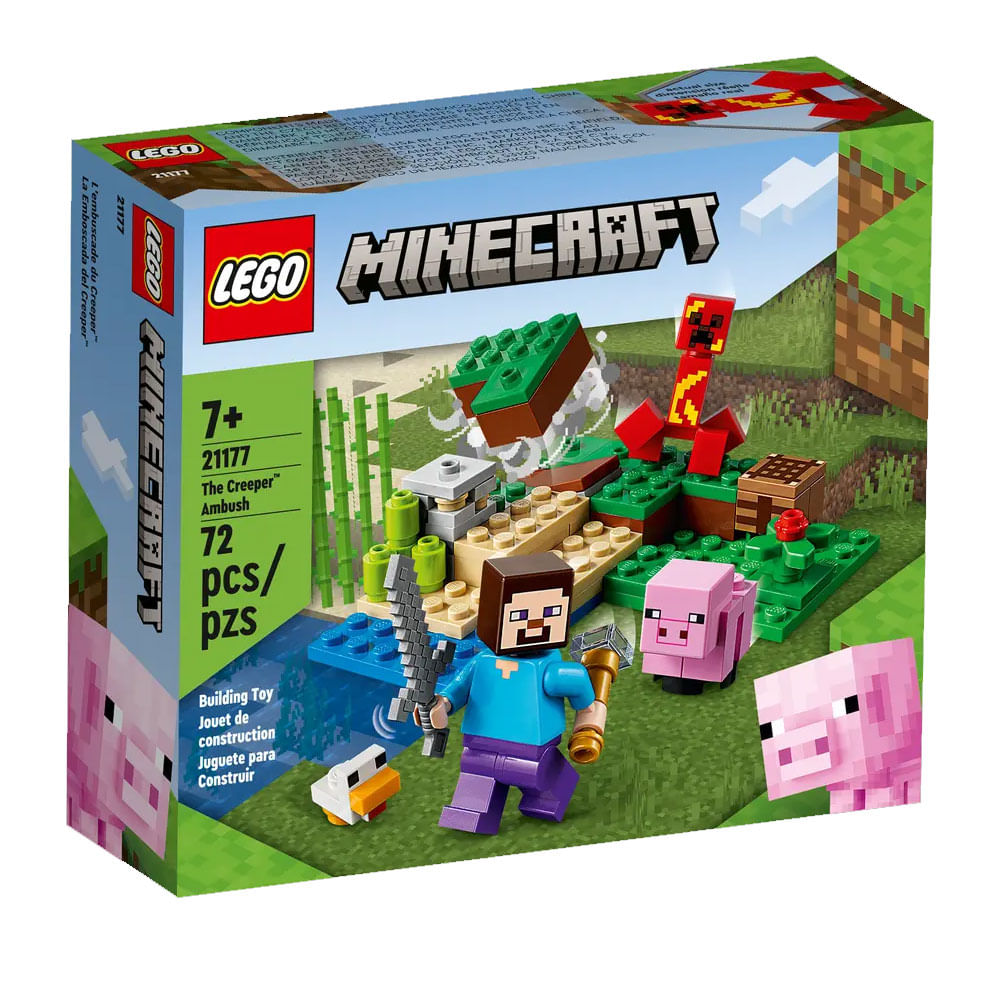 Lego Minecraft: Ataque Do Creeper - Ação Explosiva Com Blocos De Montar ...