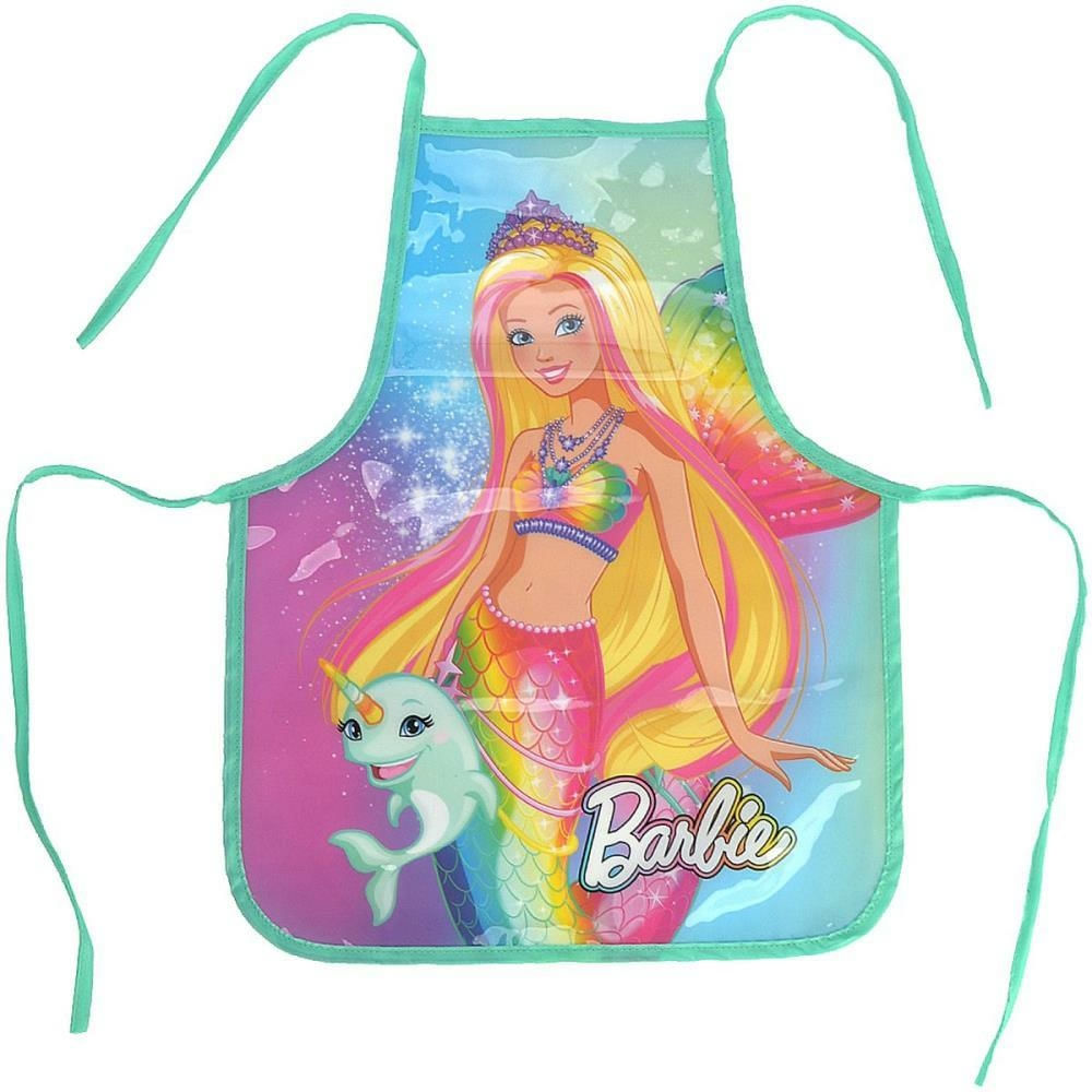 Avental Escolar Decorado Barbie 49x39 Cm Verde - Luxcel - Carrefour