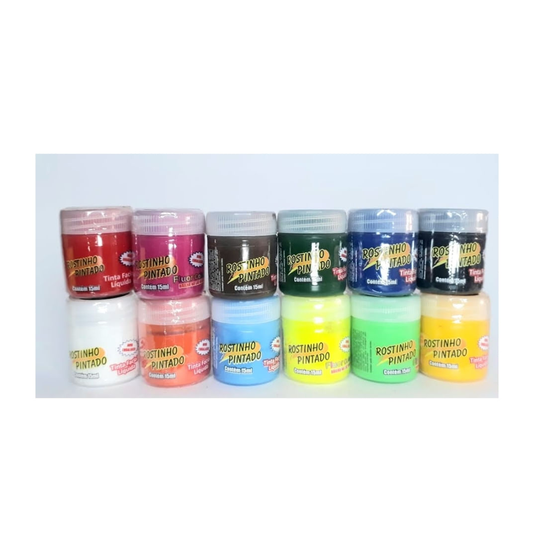 Tinta Para Pintura Em Rosto Kit Com Varias Cores Rostinho - Carrefour