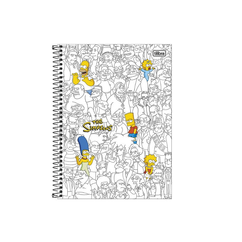 Caderno Espiral Cd Universitário 10 Matérias Simpsons 160f Tilibra ...