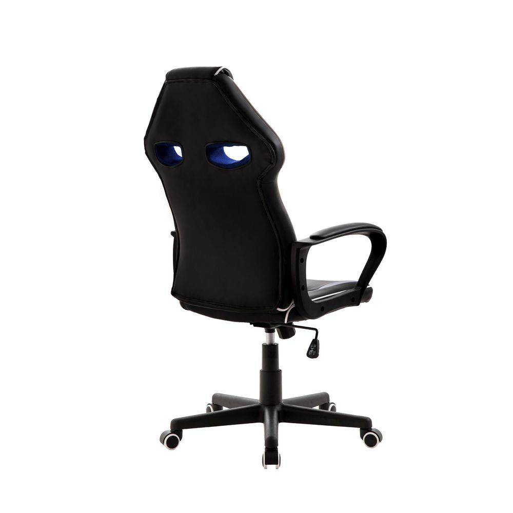 Cadeira Gamer Couro Pu Pel-3017 Preta E Azul - Pelegrin - Carrefour