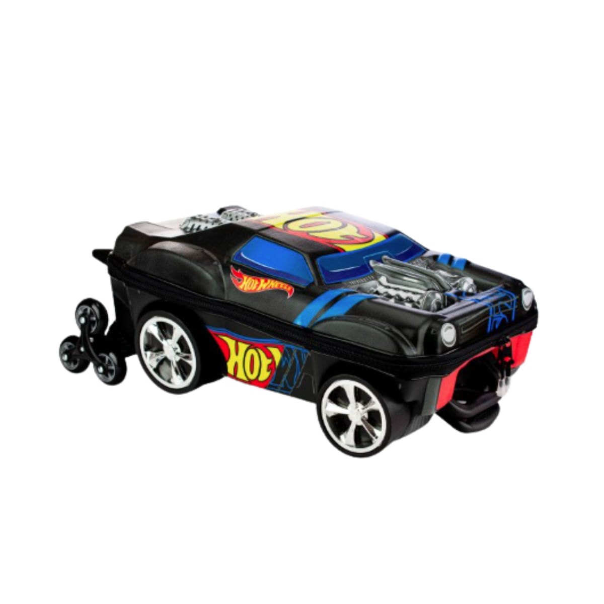 Mochila Com Rodas 3d Hotwheels Night Shifter Preto - Maxtoy - Carrefour