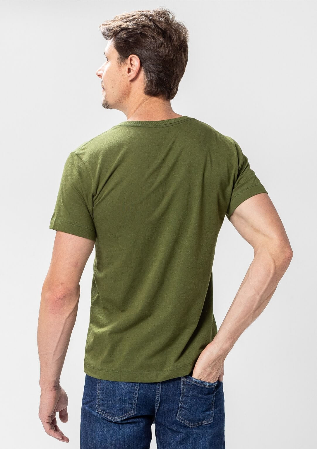 Camiseta Masculina Verde Musgo| Pau A Pique Verde Musgo - M - Carrefour