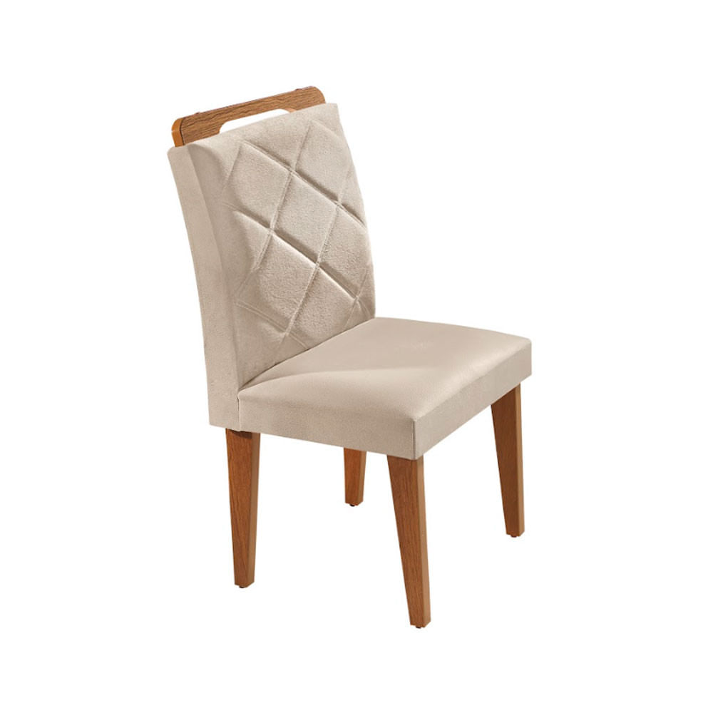 Mesa Alvorada 180 Tp Mdf Vidro Canto Reto 6 Cadeiras Rufato - Carrefour