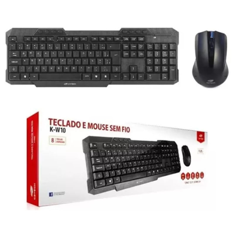 Kit Teclado E Mouse Sem Fio Multimídia C3 Tecrado - Carrefour