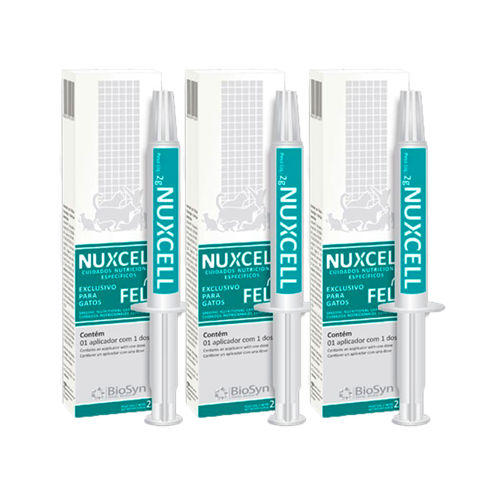 Combo 3 Suplemento Nutricional Nuxcell Fel Ampola 2g Para Gatos - Carrefour
