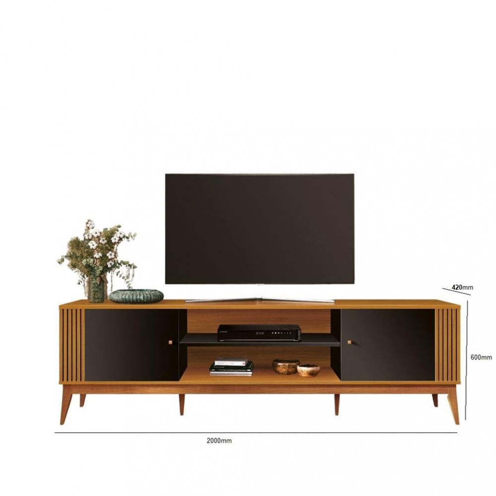 Rack Com Painel Para Tv Até 60 Polegadas 2 Portas 200cm Legacy Edn Móveis - Carrefour