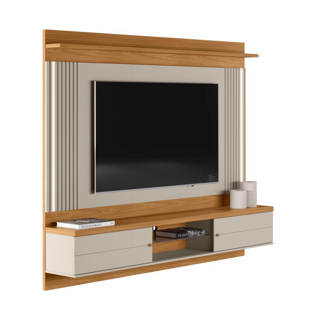 Painel Home Para Tv Sofia Com Fitas Led Nature Off-white - Carrefour