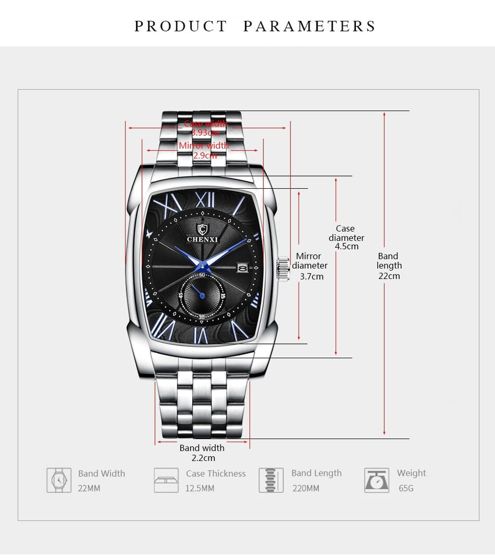 Relógio Masculino Chenxi Cx-8209 À Prova D'água Preto - Carrefour