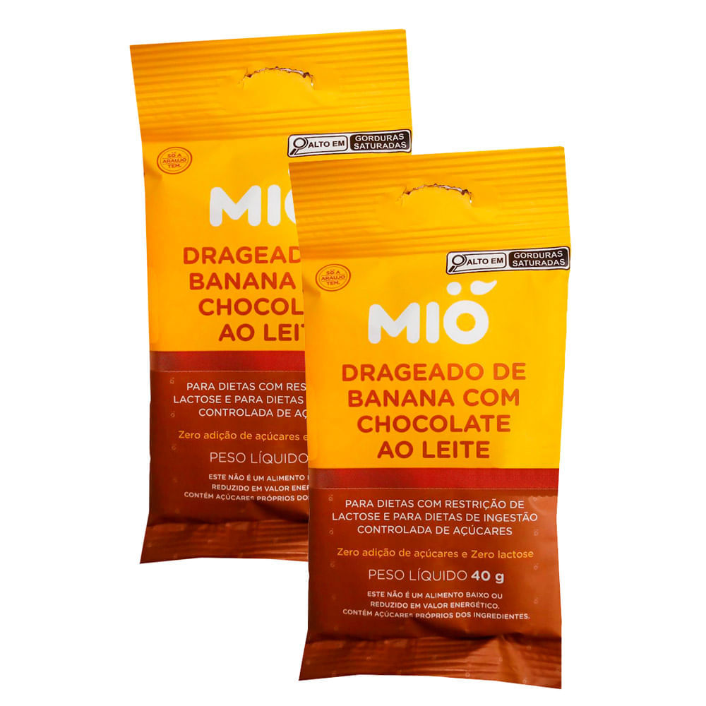 Kit 2 Chocolate Drageado Mió Banana Com Chocolate Ao Leite 40g - Carrefour