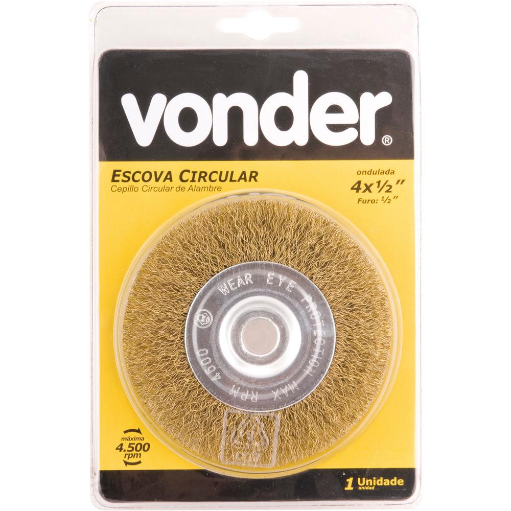 Escova Circular Ondulada 4x1/2 Furo 1/2 Aço Carbono Latona - Carrefour