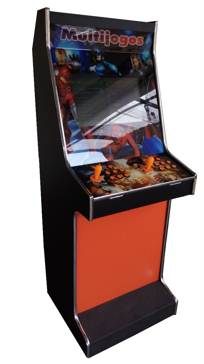 Máquina Multijogos de Fliperama 19 Polegadas Clássicos Arcade Preta ...