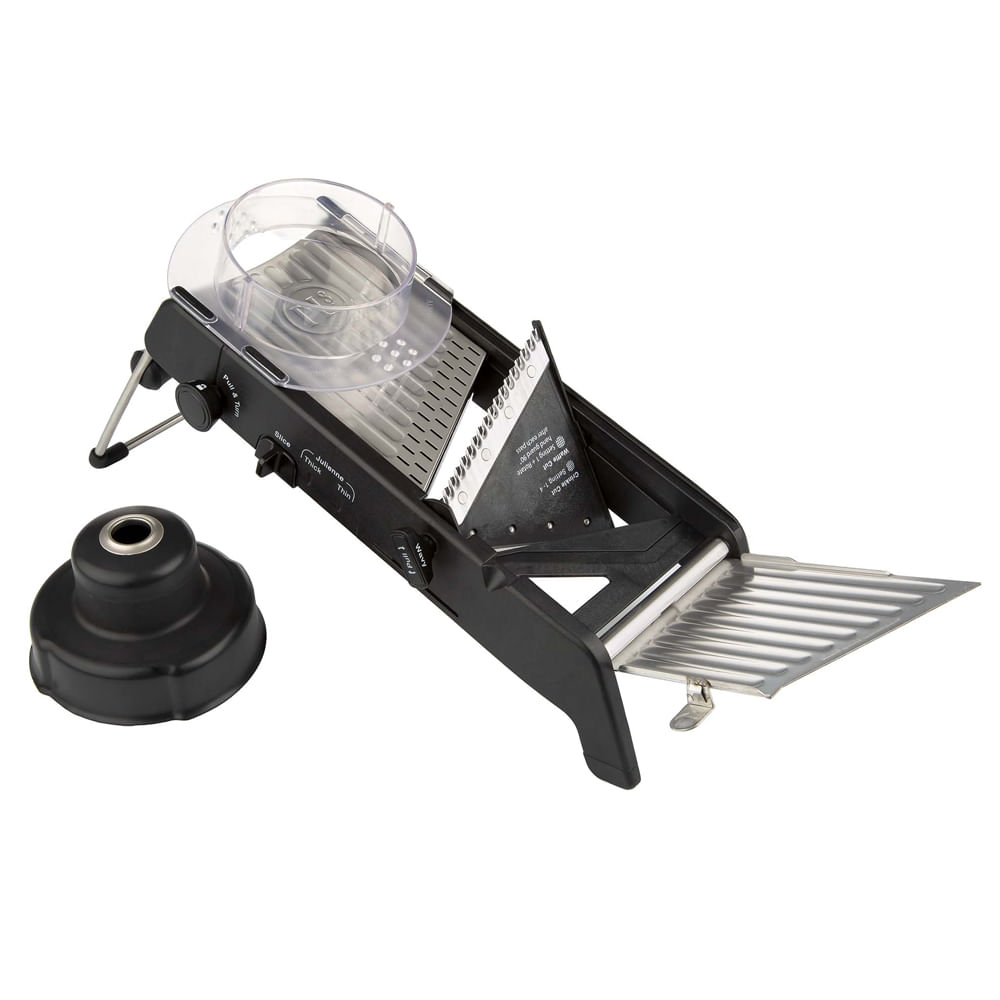 Mandoline Fatiador E Cortador Ajustável Profissional Preto Progressive ...