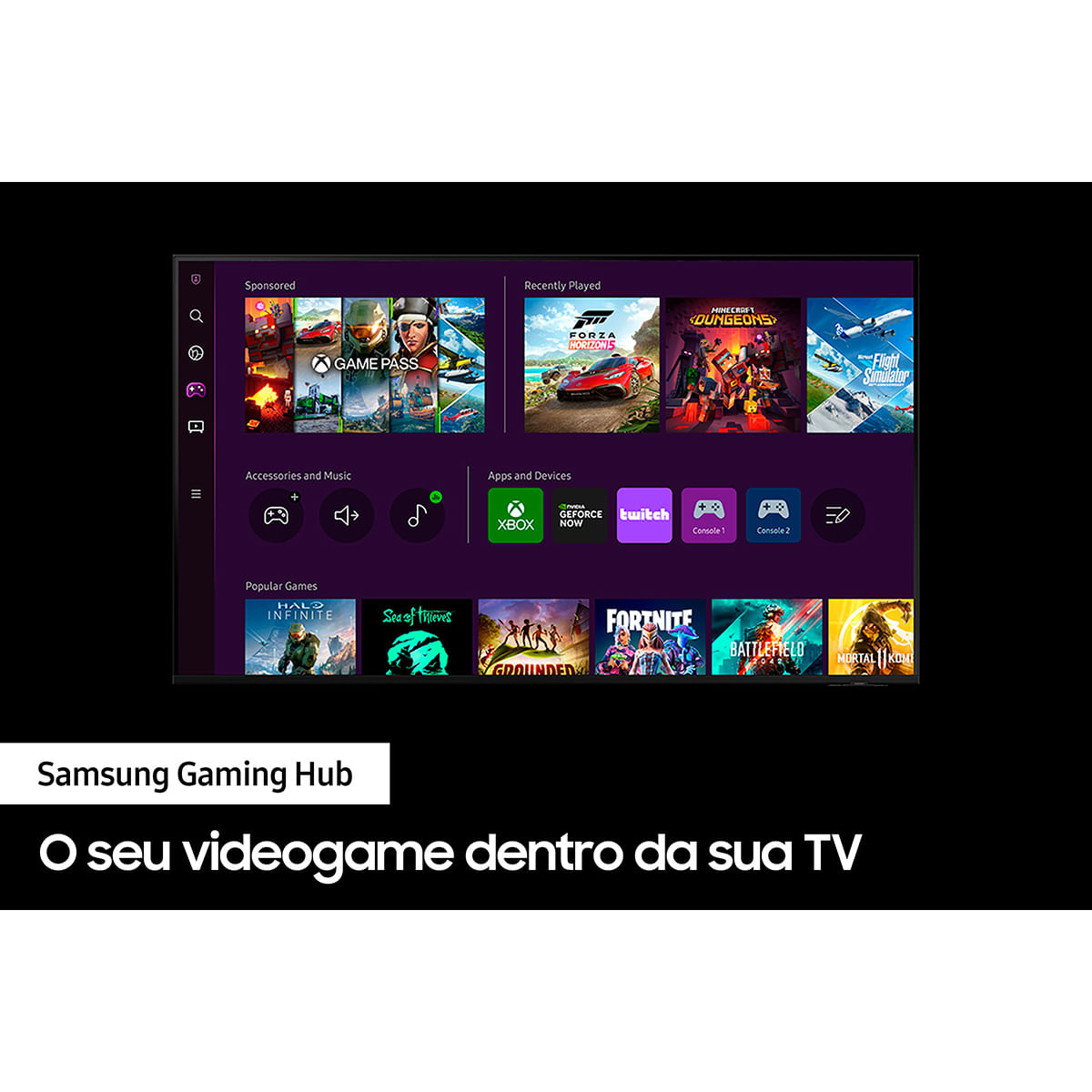 Samsung Smart TV 55 polegadas UHD 4K 55CU7700 Processador Crystal 4K ...
