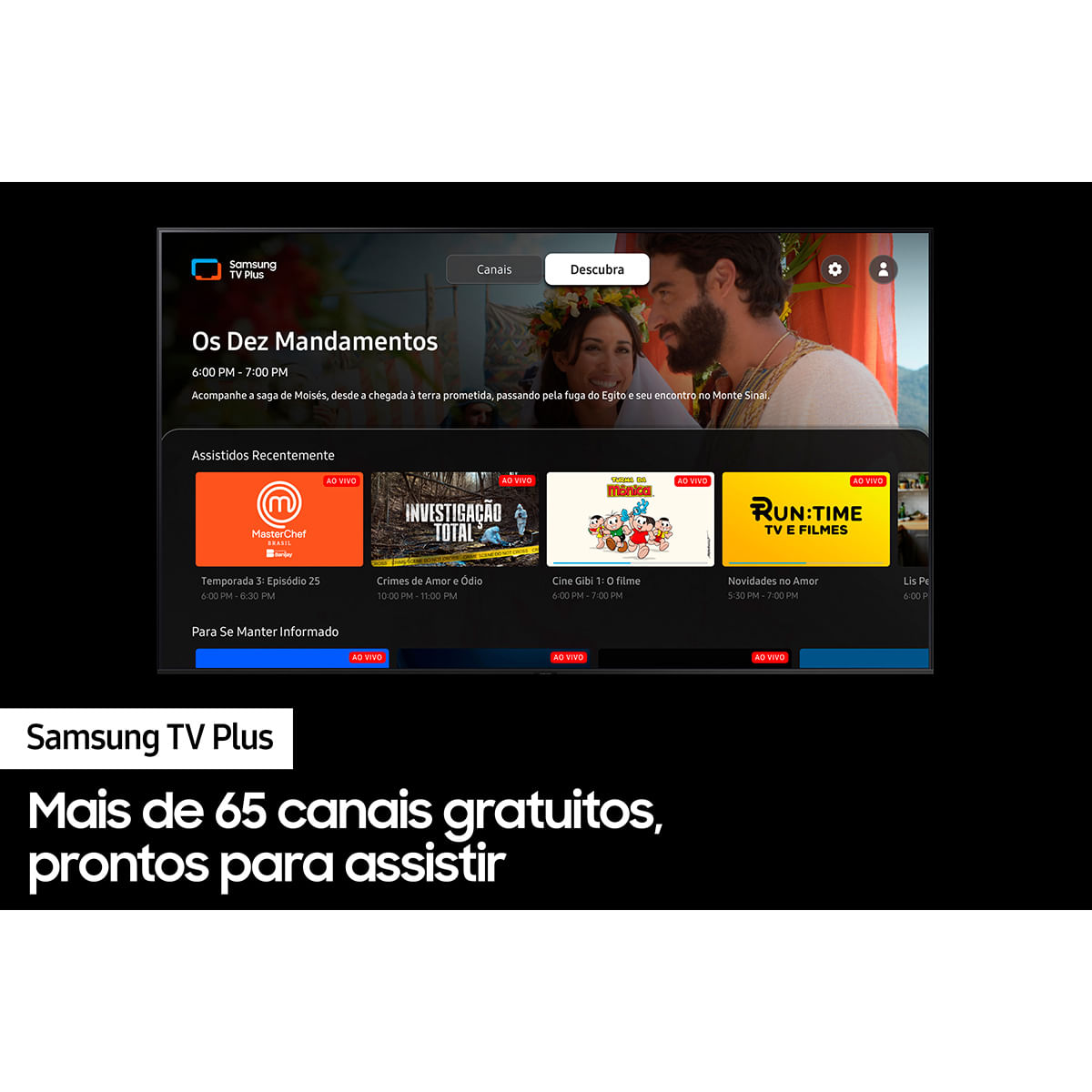 Samsung Smart TV 55 polegadas UHD 4K 55CU7700 Processador Crystal 4K ...