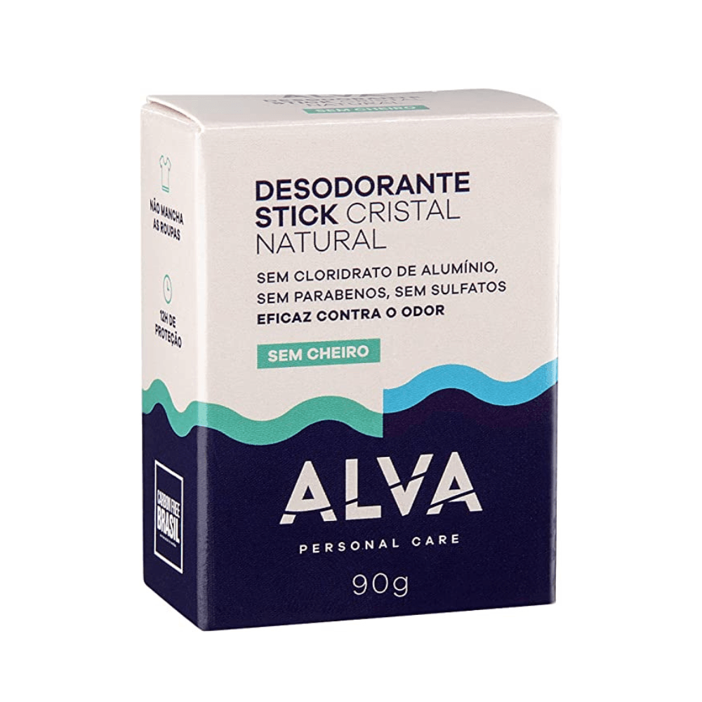 Desodorante De Pedra Cristal Stick Sensitive Caixa De Papel 90g – Alva ...