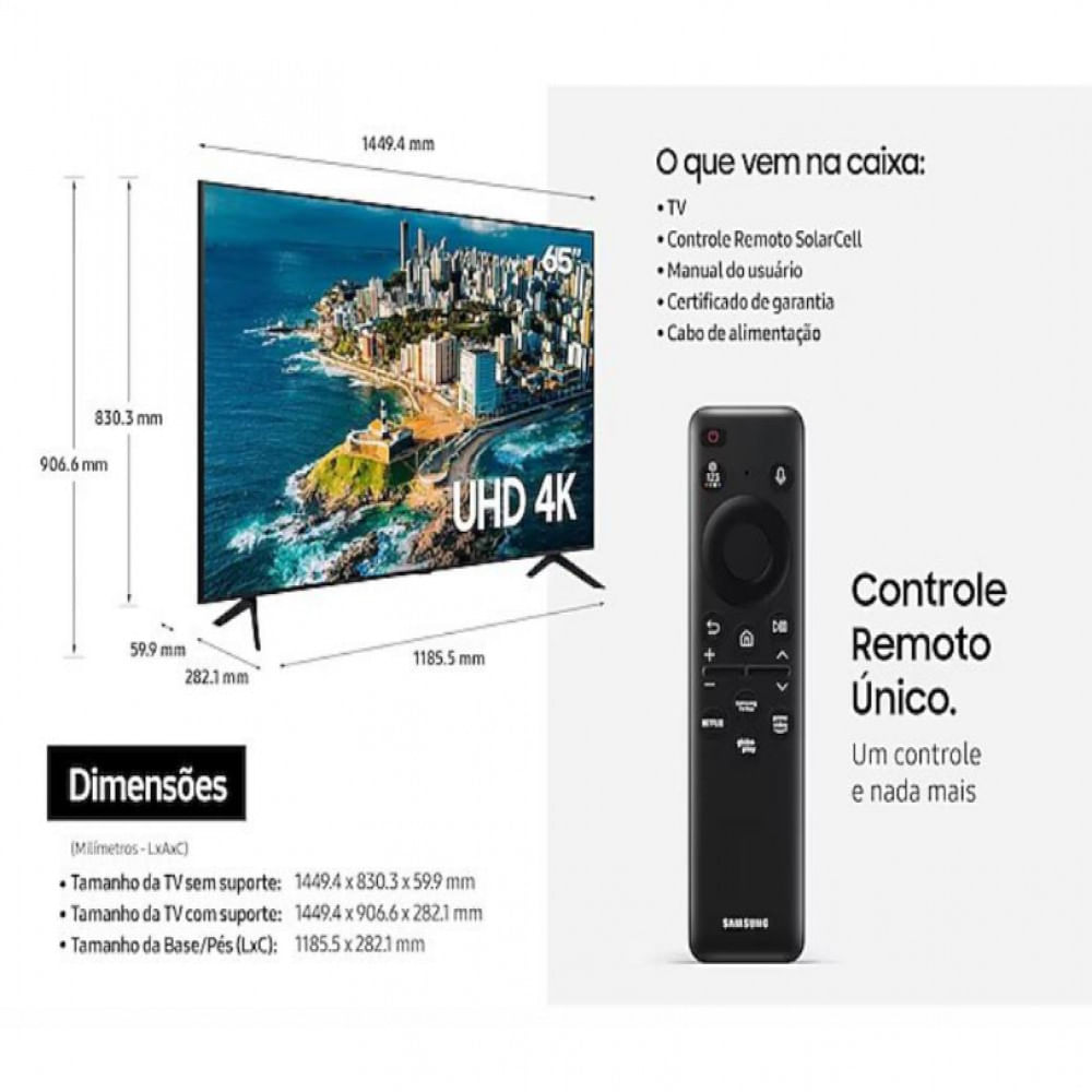 Tv Samsung Led 65 Un65cu7700gxzd Smart 4k - Carrefour