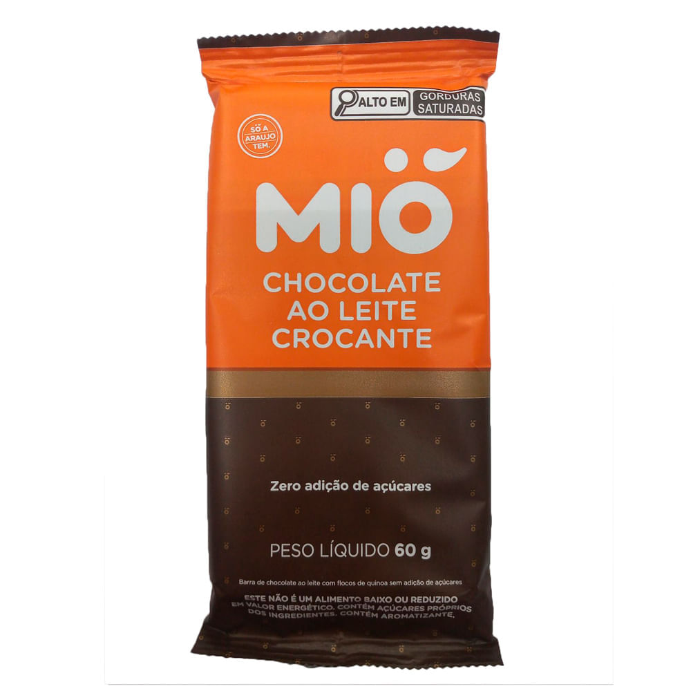 Chocolate Mió Ao Leite Crocante Zero 60g - Carrefour