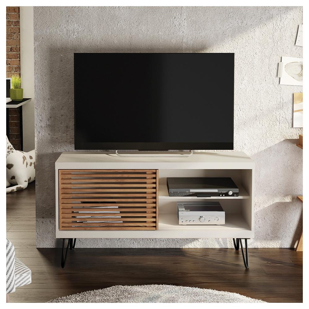 Bancada Rack Montada Até 50 Polegadas Bege Frizz Caemmun - Carrefour