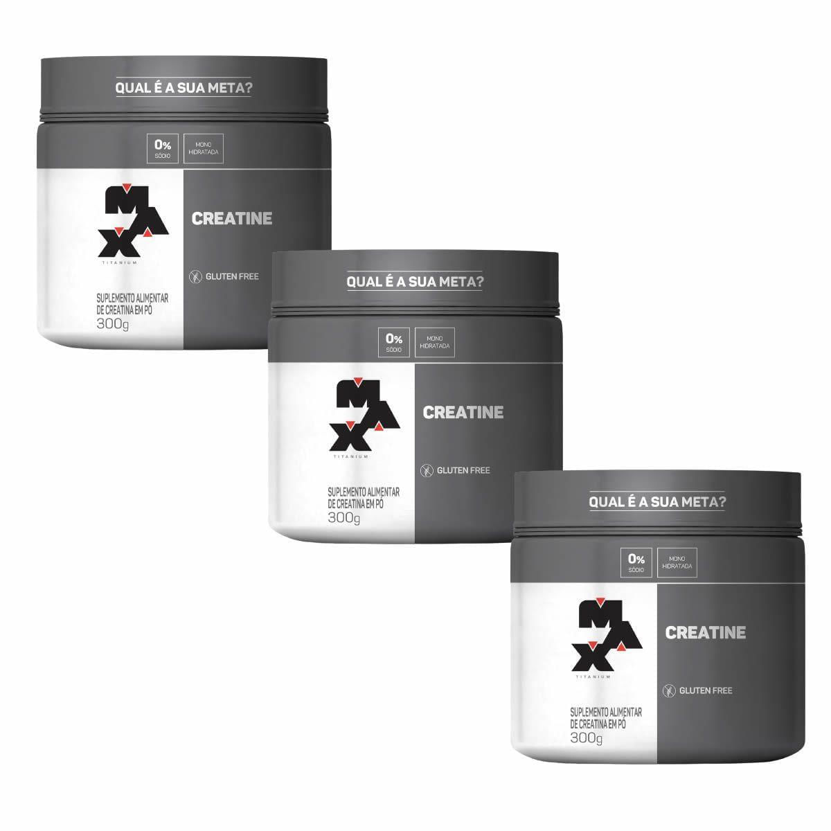 Kit 3x Creatina 300g Max Titanium Kit - Carrefour