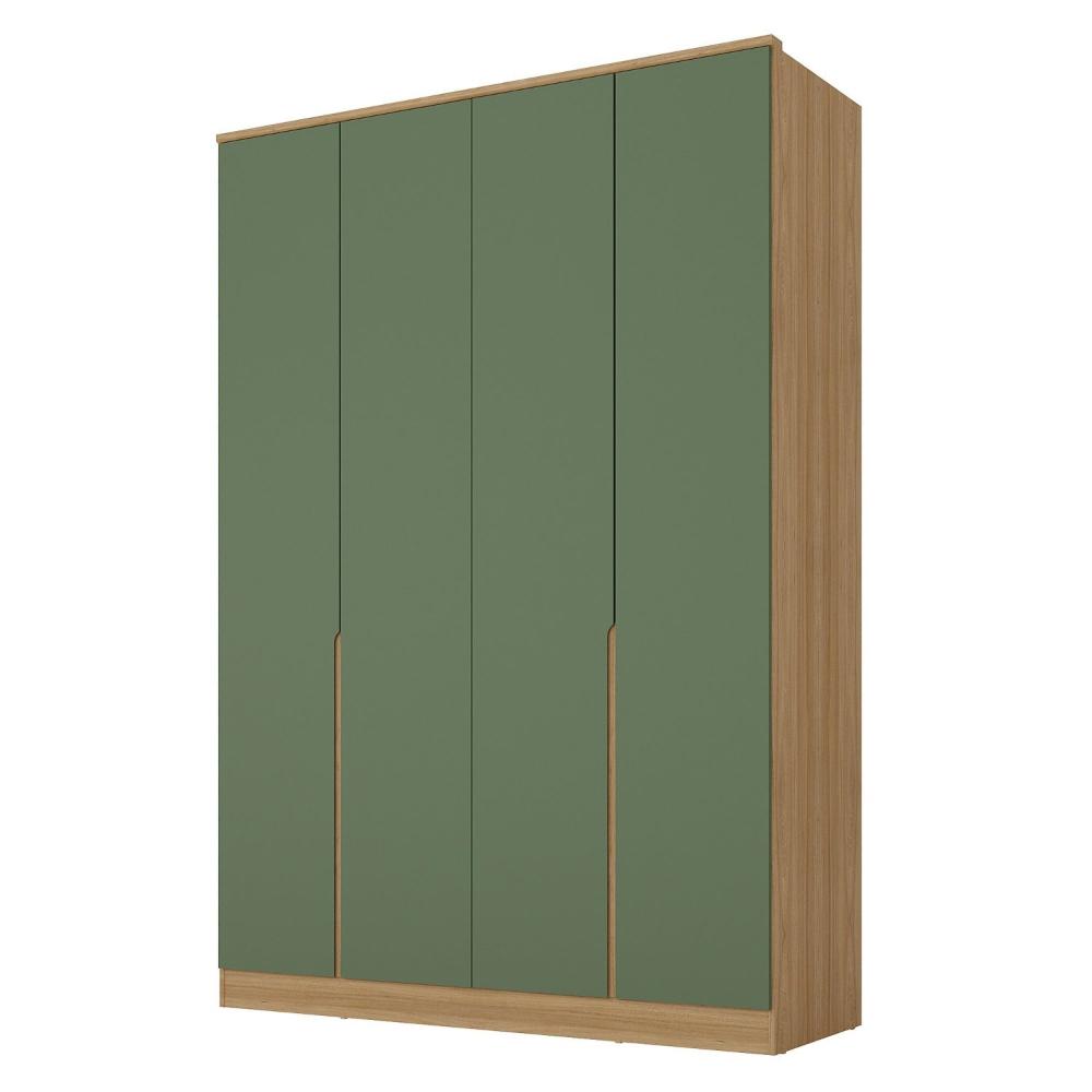 Guarda Roupa Infantil 4 Portas 2 Gavetas Sky Olmo Italiano/verde ...