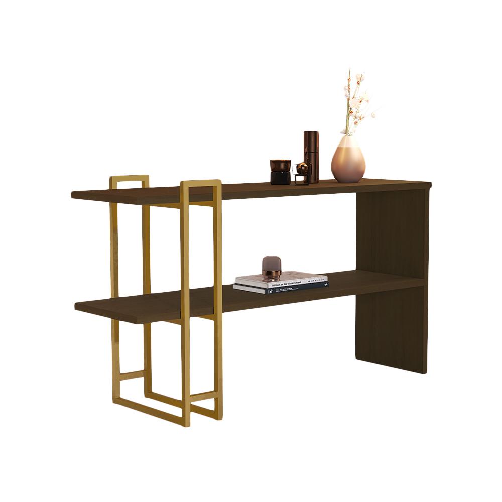 Buffet Aparador 2 Prateleiras Koda Canela Dourado - Carrefour