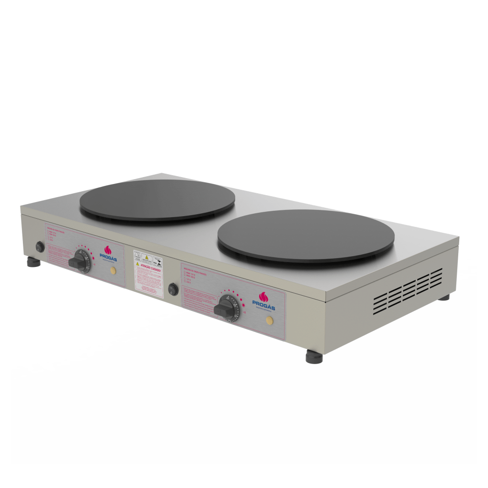 Chapa Para Crepe Francês Prkf-202e Style - 2 Chapas Redondas Elétrica ...