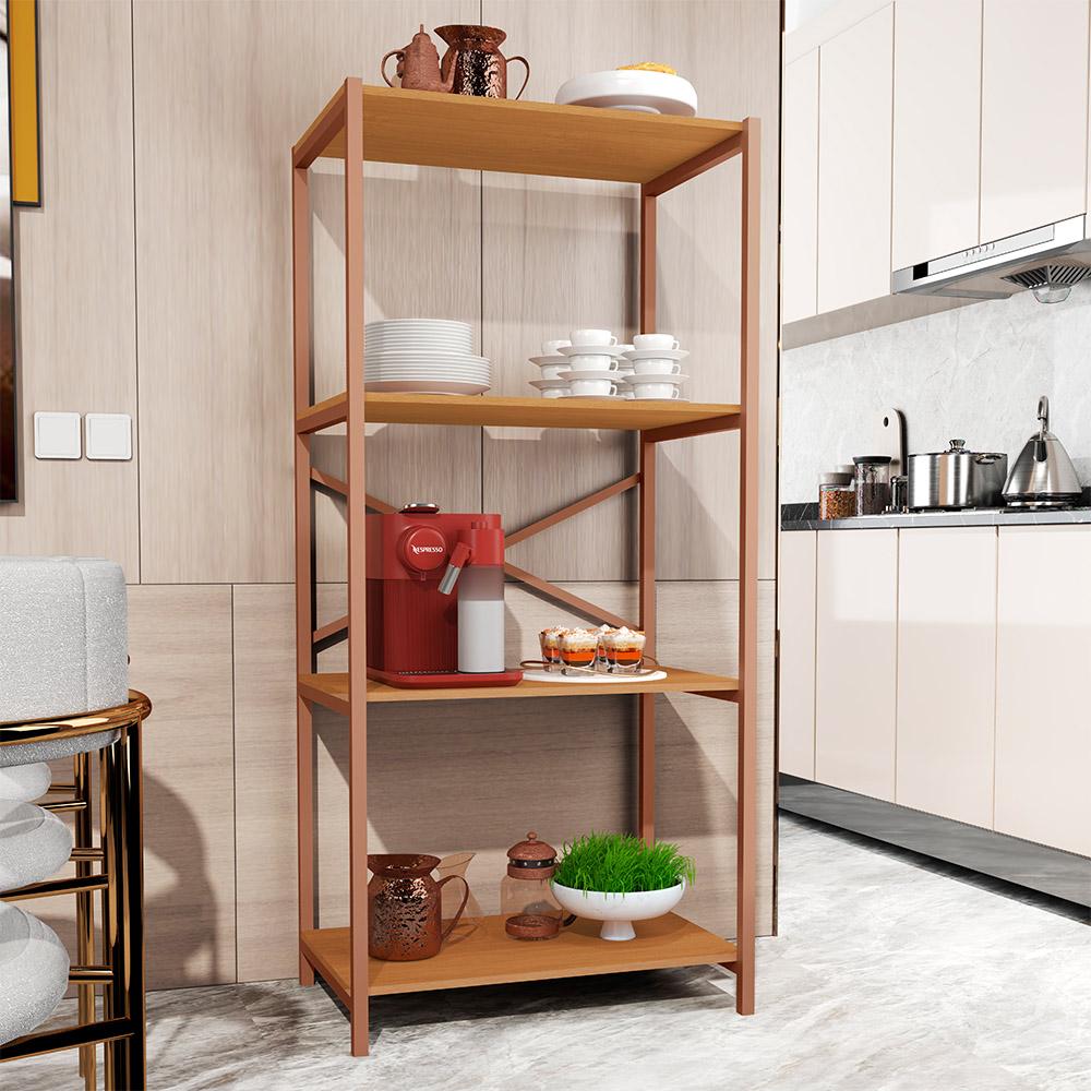 Estante Armário Steel 76cm Estilo Industrial Com Pés Em Aço Cobre ...