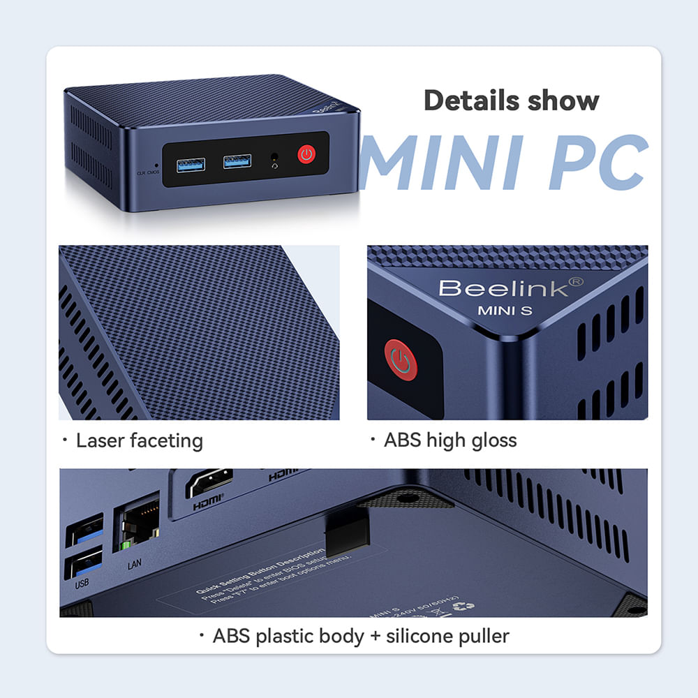 Mini Pc Beelink Mini S Processador Intel Lake N95 256gb 8gb - Carrefour