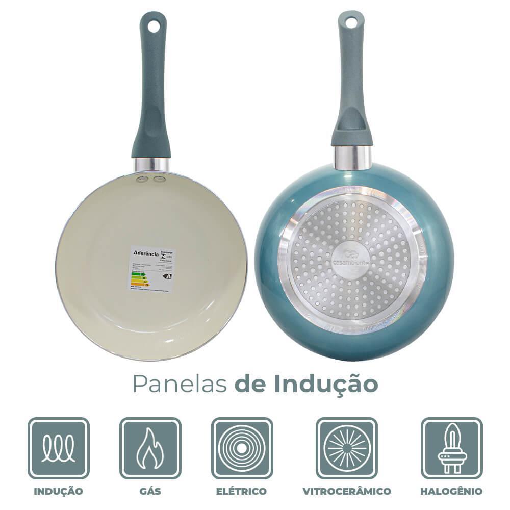 Jogo De Panelas De Induçao Revestimento Cerâmica Genebra Plus 7 Peças ...