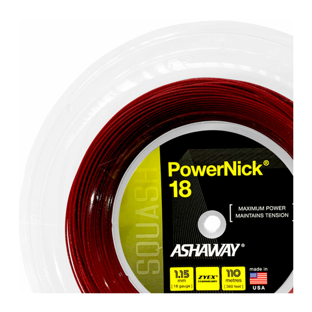 Corda Raquete Tênis Ashaway Powernick 18 1.15mm Squash 110m - Carrefour