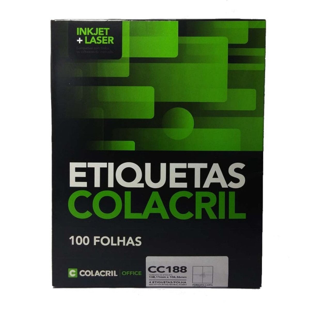 Etiqueta Carta CC188 138,11x106,36mm Colacril 100 Folhas - Carrefour