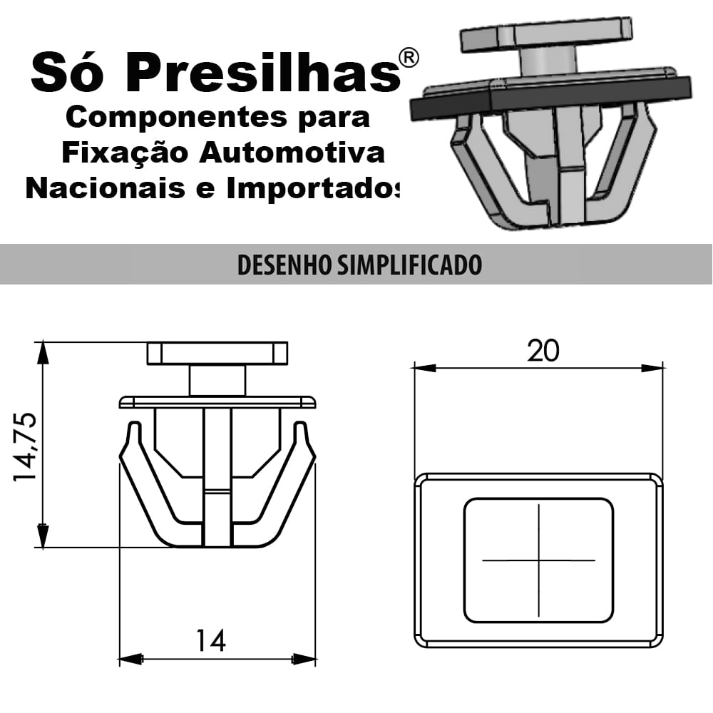 Kit 12 Grampos Presilhas Para Spoiler Acabamento Lateral Ix35 2016 2017 ...
