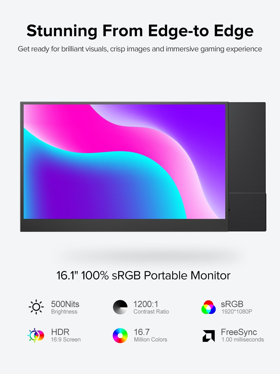 Monitor Portátil 144hz Uperfect 16,1 Polegadas - Carrefour
