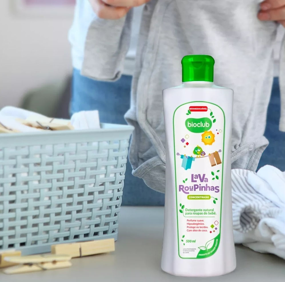 Detergente Líquido Lava Roupas 500ml - Bioclub Baby - Carrefour