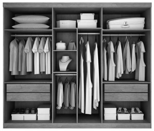 Guarda Roupa Casal 6 Portas 4 Gavetas - Uberaba-canion - Star Móveis ...