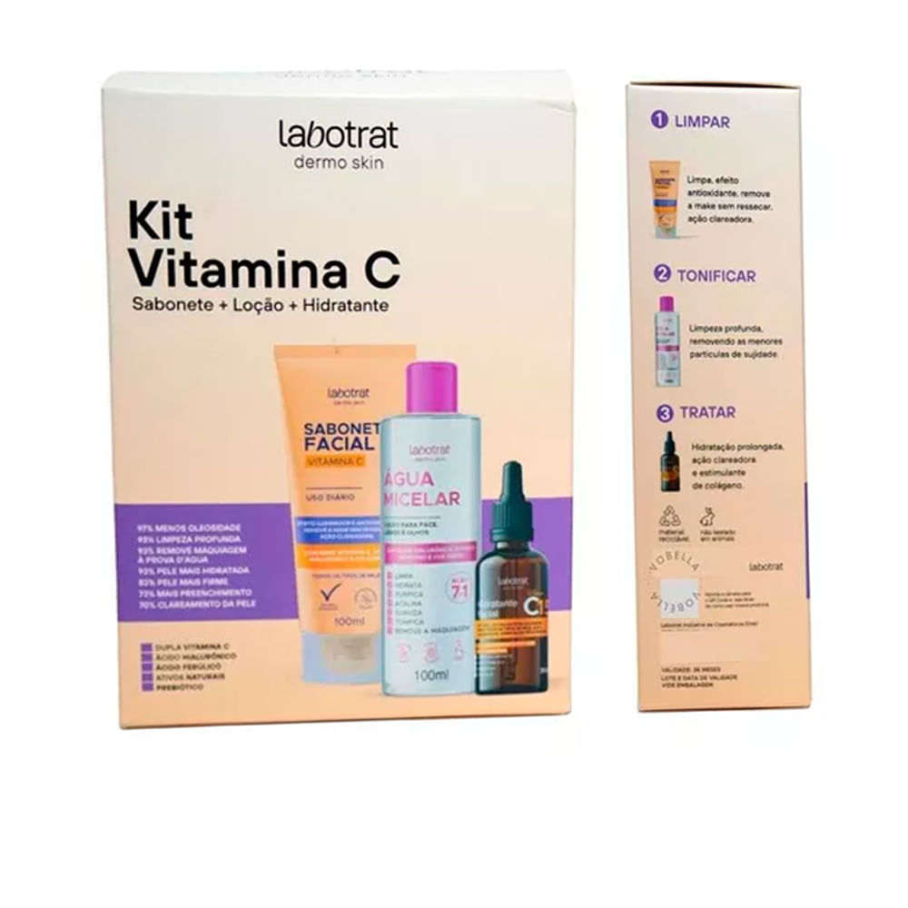 Kit Labotrat Sabonete Facial + Água Micelar + Vitamina C - Carrefour