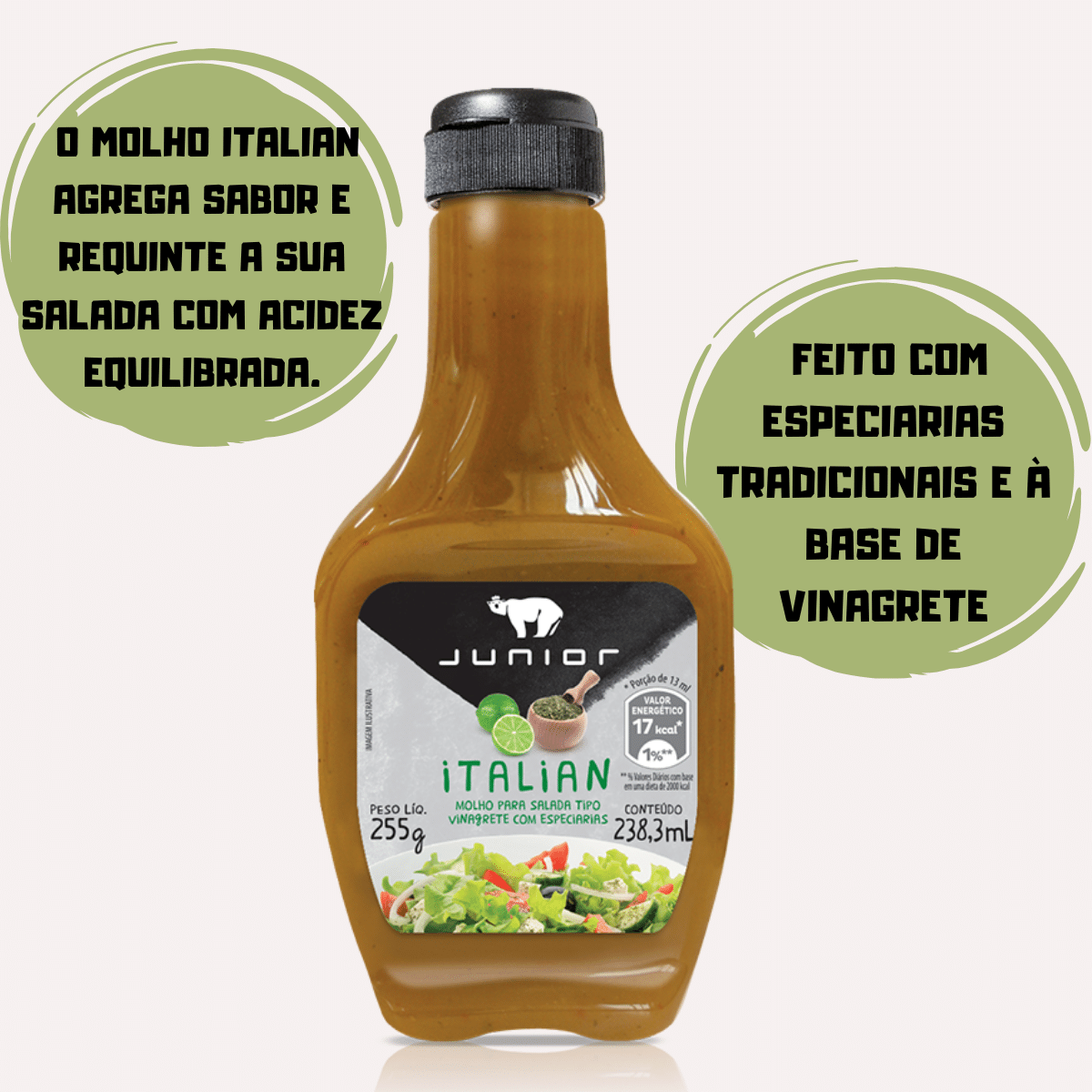 Molho Para Salada Italian/italia Junior 255g - Carrefour