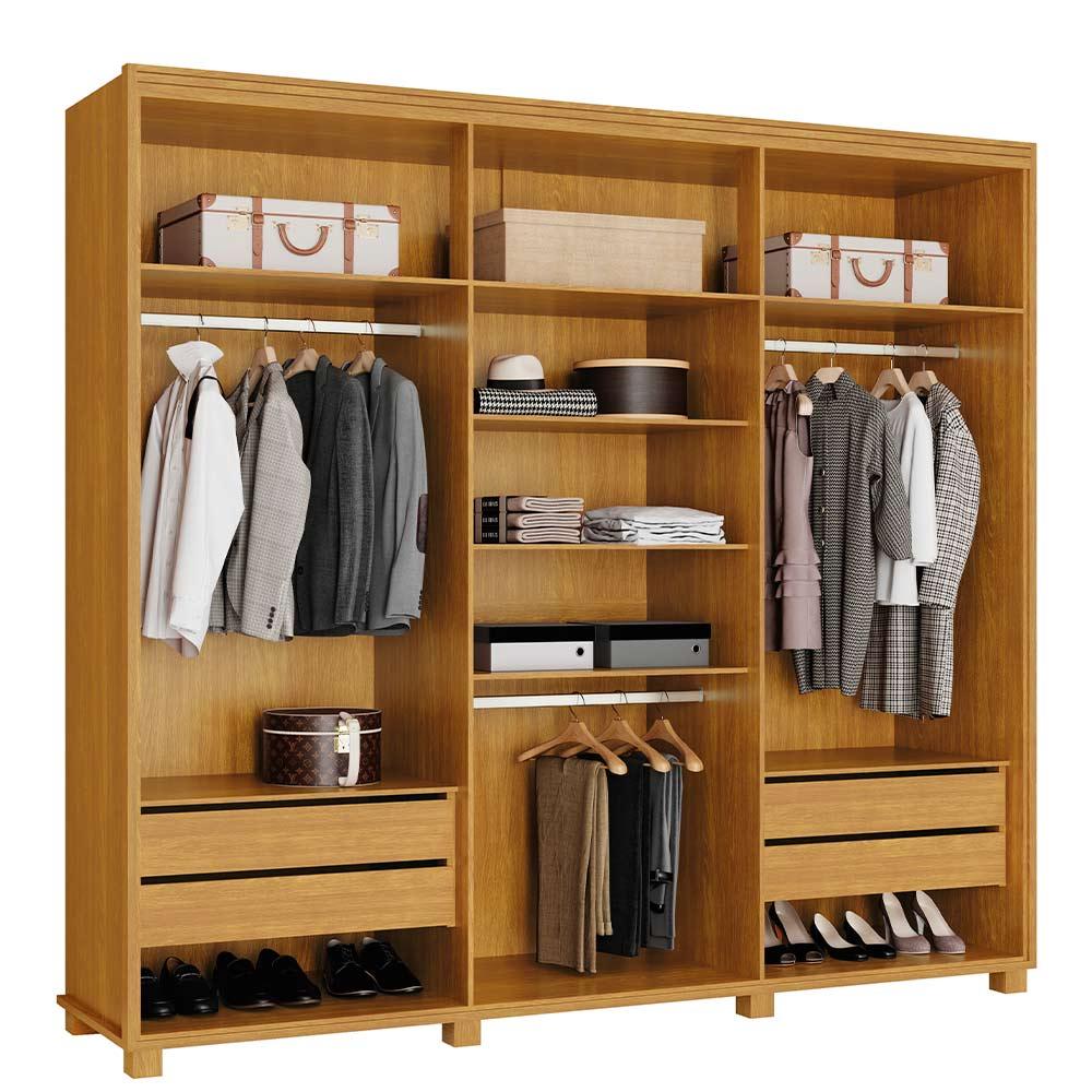 Guarda Roupa Grande De Casal 100% Mdf 6 Portas Cinamomo Guarol Shop Jm ...