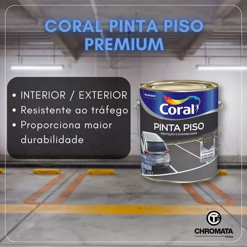 Tinta Pinta Piso Coral Premium Amarelo Demarcação - 3,6 Litros - Carrefour