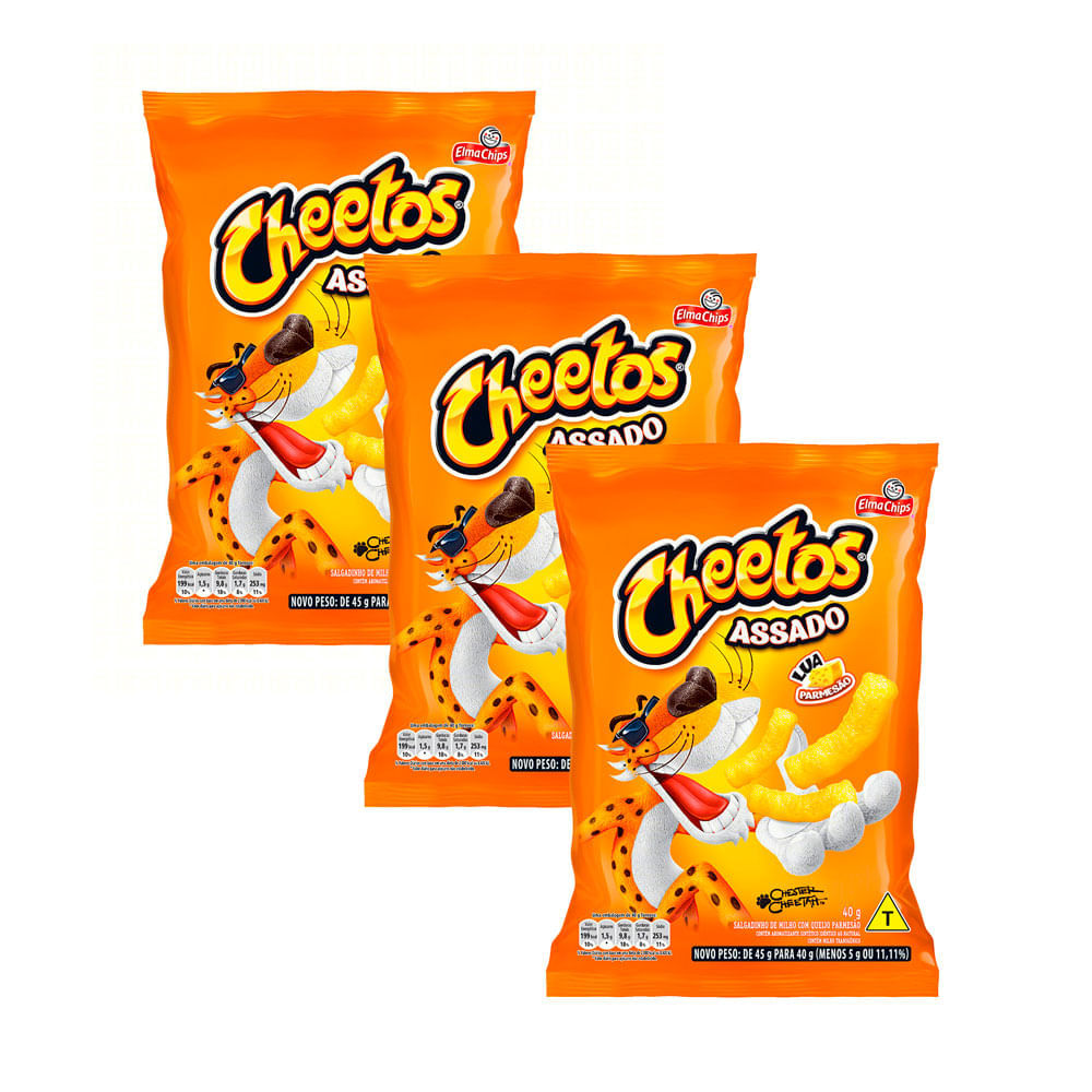 Kit 3 Cheetos Elma Chips Sabor Parmesão 40g - Carrefour