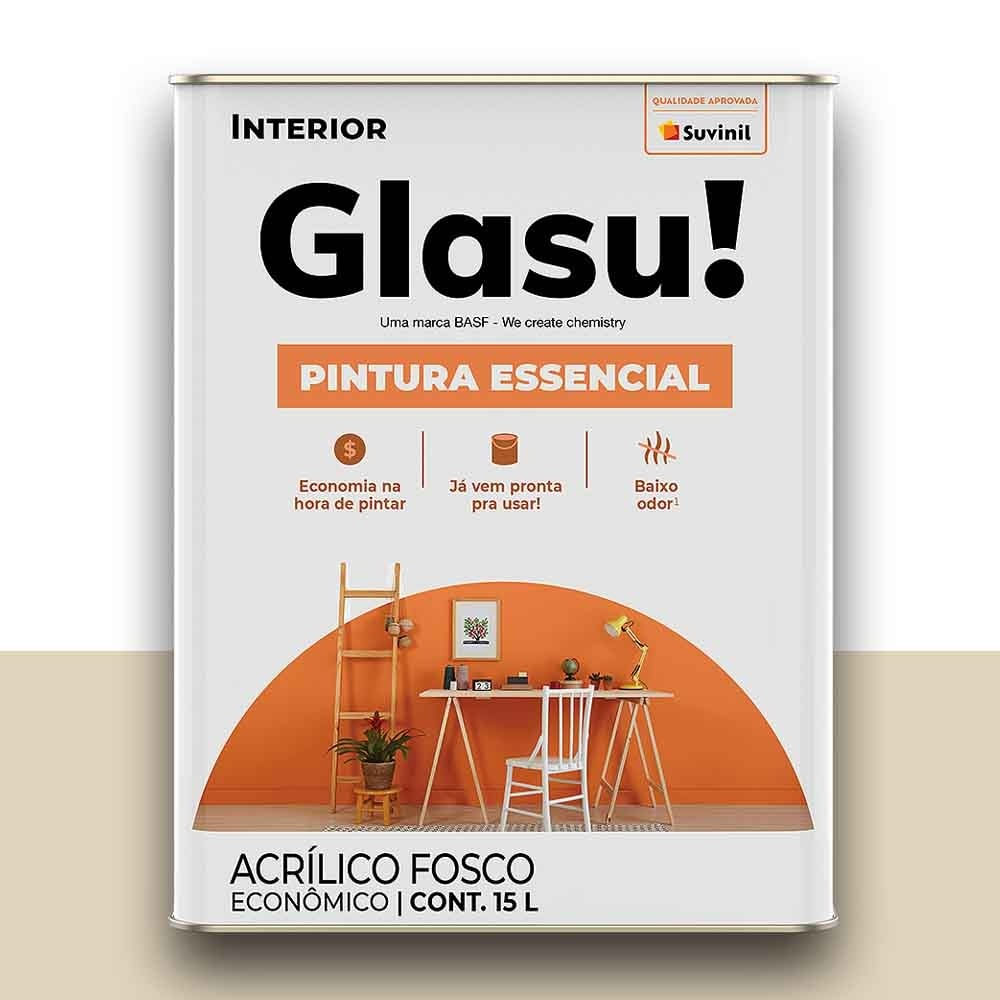 Tinta Glasu. Latex Acrilico Palha 18l - Carrefour