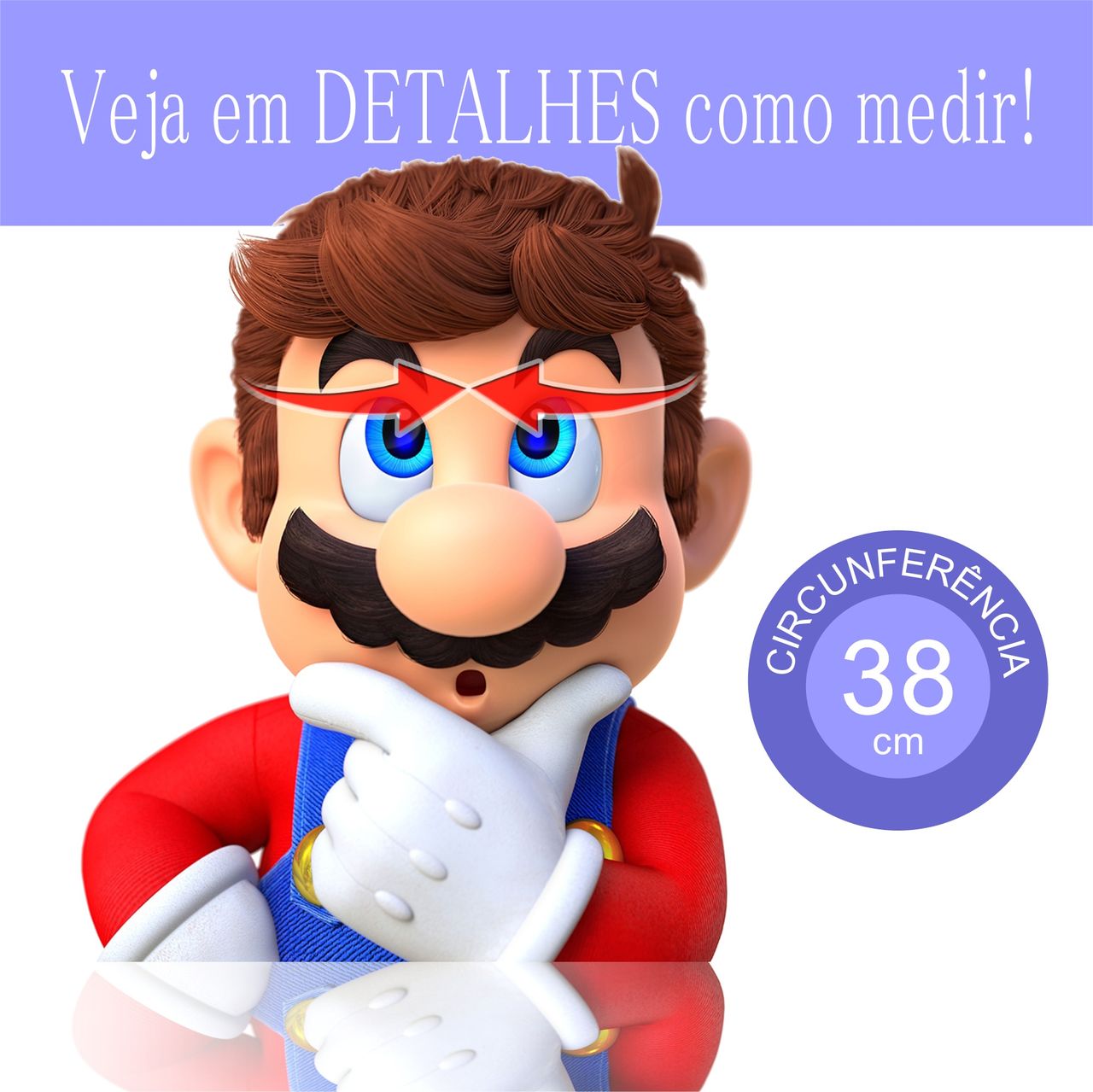 Boina / Chapéu / Super Mario Bros Em Feltro Com Bigode - Carrefour